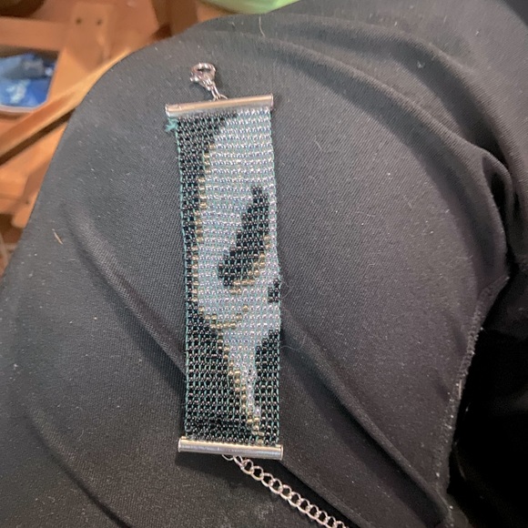 Jewelry | Hand Made Ghost Face Seed Bead Bracelet | Poshmark